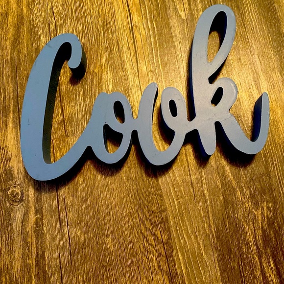 Wall Decor | Cook Sign Or Shelf Sitter For Kitchen | Poshmark
